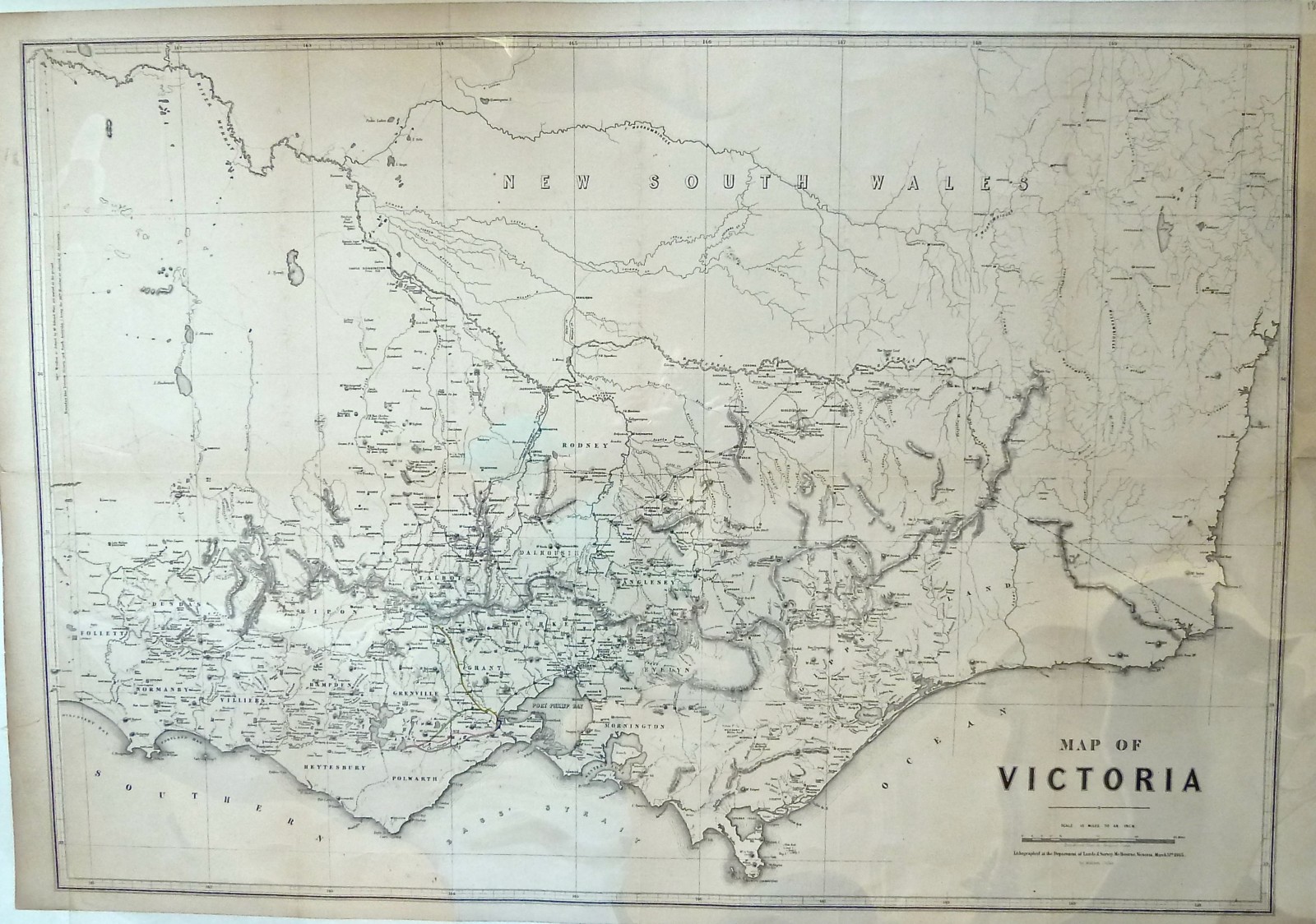 Antique Map - Victoria c.1865 Ref No. 238-001 - Brighton Antique Prints ...