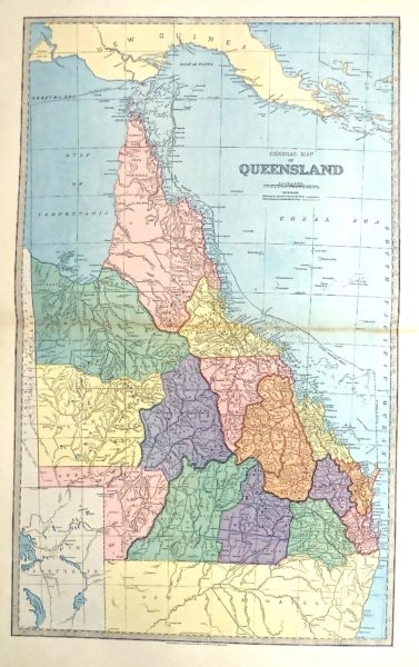 Antique map - Queensland c.1886 Ref: 889-004 - Brighton Antique Prints ...